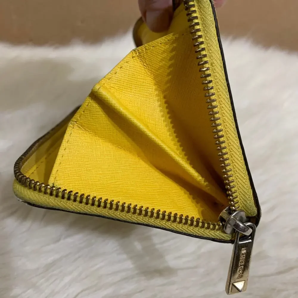 Michael Kors | Bags | Michael Kors Yellow Pyramid Stud Saffiano Leather ...